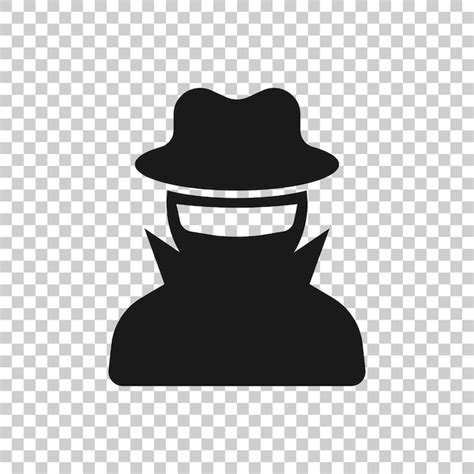 Premium Vector Fraud Hacker Icon In Flat Style Spy Vector
