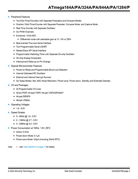 Atmega324a Atmega164a Cmos 8 Bit Microcontrollers Microchip