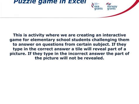 Assesment Through Ms Excel Making Puzzle Ppt
