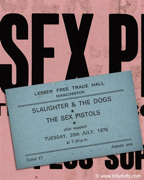 My Ticket For The Sex Pistols In Manchester 1976 Billy Duffy