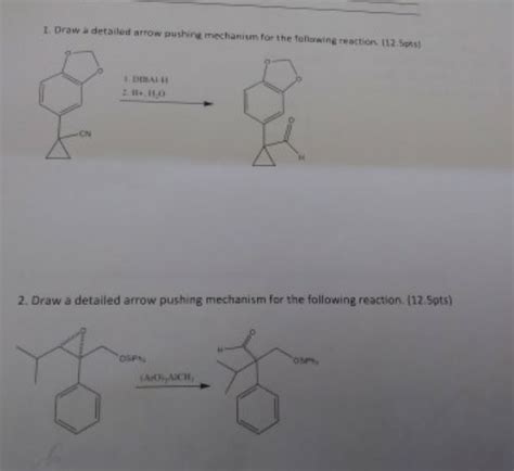 Solved I. Draw a detailed arrow pushing mechanism for the | Chegg.com