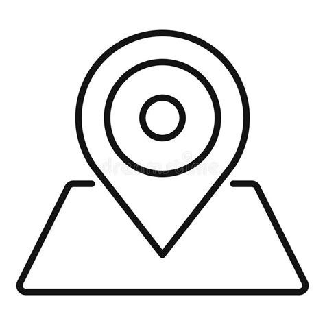 Location Pin Showing Current Position On Map Icon Stock Illustration