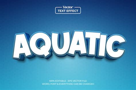 Premium Vector Aqua Editable Text Effect