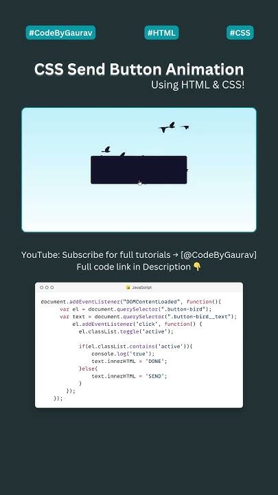 Cool Send Button Animation Using Css 🚀webdevelopment Webcoding Htmlcss Shorts Youtube