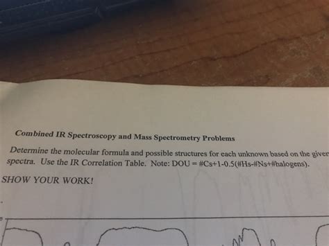Solved C4 на р Ал Combined Ir Spectroscopy And Mass