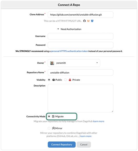 Connect An Existing Repository Dagshub Docs