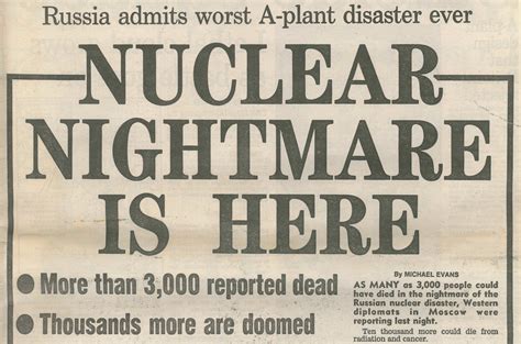 Chernobyl Disaster Articles In The Times From 30 April 1986 Forgotten