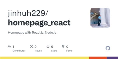 Github Jinhuh229homepagereact Homepage With Reactjs Nodejs