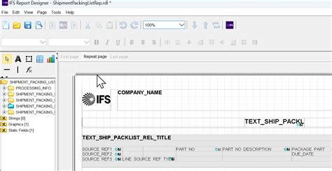 Ifs Report Designer First Table Body Is Blank Ifs Community
