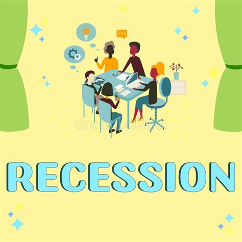 Conceptual Caption Recession Internet Concept The Process Of