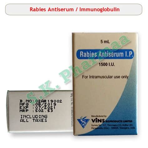 Vins Rabies Immunoglobulins Vial At Piece In Erode Id