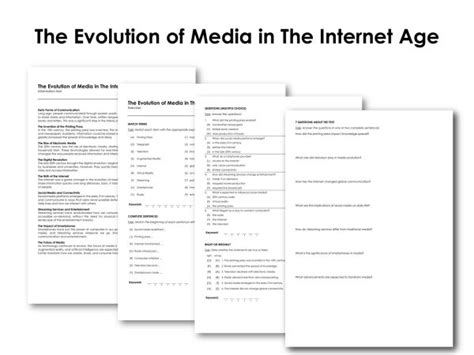 The Evolution Of Media In The Internet Age Made By Teachers