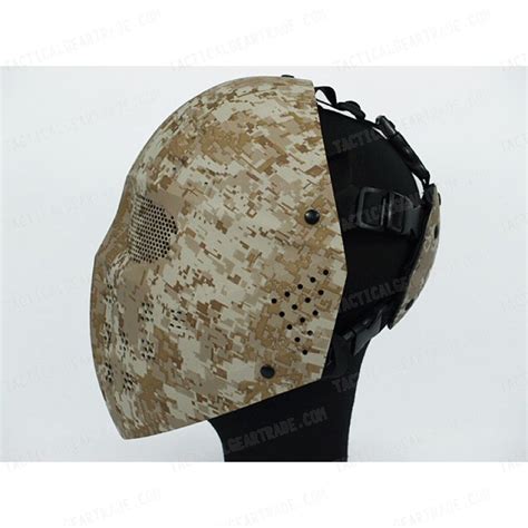Full Face Hockey Type Airsoft Mesh Goggle Mask Marpat Desert For 3989