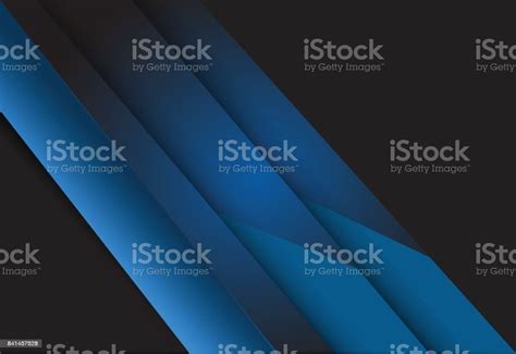 Blue Gradient Geometric Background Material Design Overlap Layer Illustration Stock Illustration