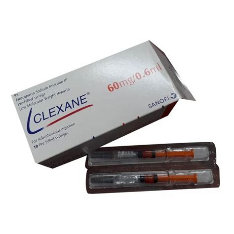 06 Ml 60 Mg Clexane Enoxaparin Sodium Injection At Rs 3900box In New
