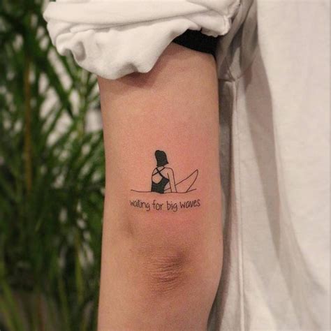Waiting For Big Waves Surf Tattoo Surfer Tattoo Tattoos For Guys