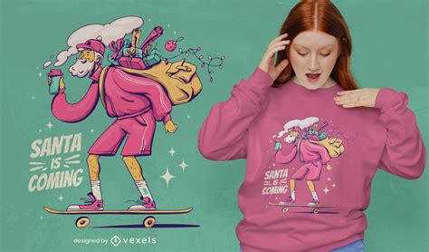 Cool Santa Christmas T Shirt Design Vector Download