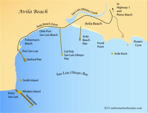 Mapa De La Playa De Avila California