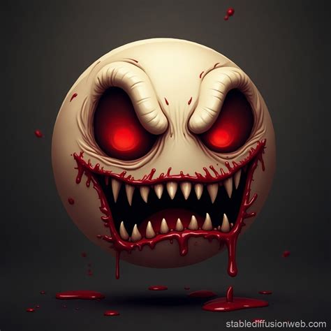 Scary Creepy Silly Face Emoji Stable Diffusion Online