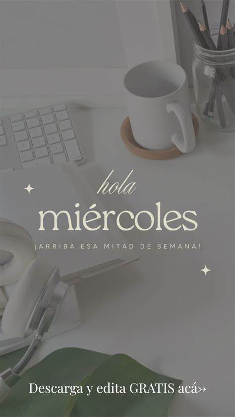 Plantilla Gratis Historia De Instagram Hola Miércoles Con Foto