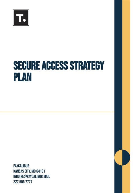 Free Secure Access Strategy Plan Template To Edit Online