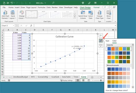 How To Create A Calibration Graphcurve In Microsoft Excel