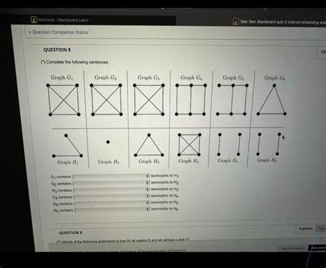 Solved Question Completion Status Complete The Following
