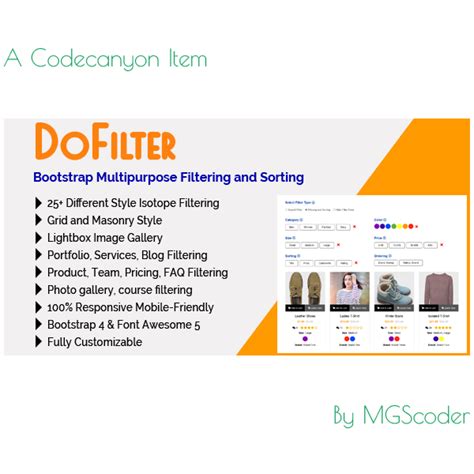 Dofilter Bootstrap Multipurpose Filtering And Sorting Mgscoder