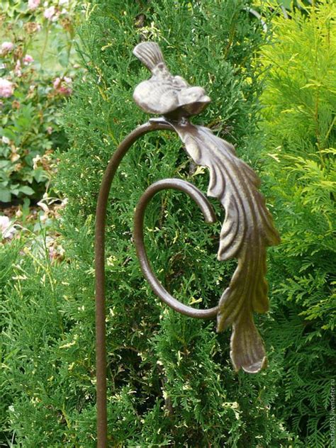 Воробей стойка подвес для фонарика или садовое украшение в интернет магазине на Ярмарке