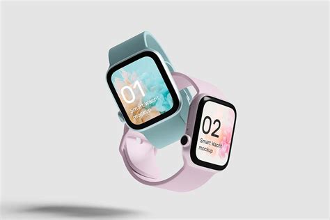 苹果智能手表ui展示样机 Psd 云瑞设计
