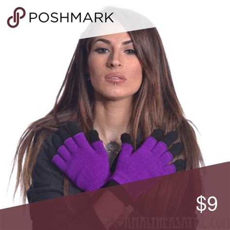 Double Purple And Black Gloves Black Gloves Purple And Black