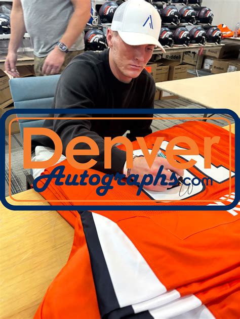 Bo Nix Autographedsigned Pro Style Xl Orange Jersey Beckett Witness