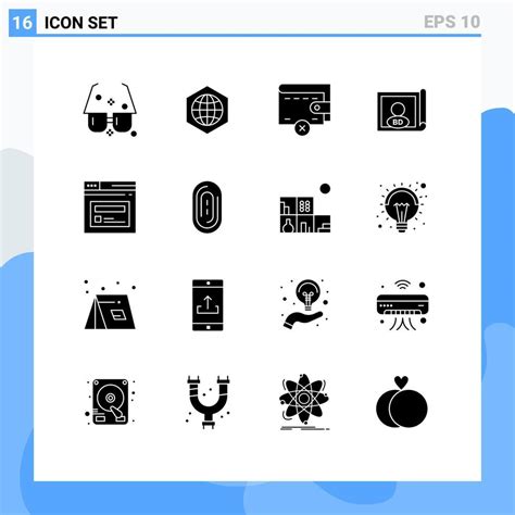 Pictogram Set Of Simple Solid Glyphs Of Page International Internet Flag Bangladesh Editable