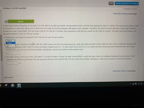 Solved Save Submit Assignment For Grading Problem 1118 Npv