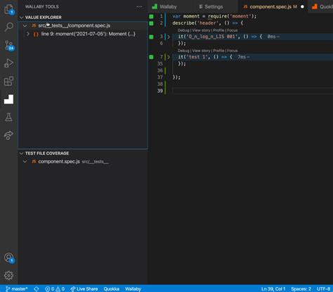 Wallaby Value Explorer Is Appearing In The Incorrect Activity Bar Menu Issue Wallabyjs