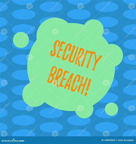 Word Writing Text Security Breach Business Concept For Unauthorized Access To Data Network