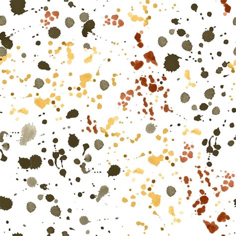 Premium Photo Splatter Ink Blots Watercolor Seamless Pattern