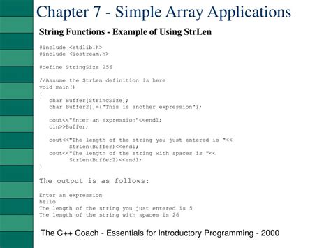 ppt chapter 7 simple array applications powerpoint presentation