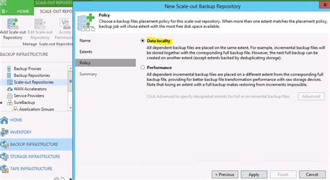 Remote Infrastructure Management Veeam Scale Out Backup Repository Configuration