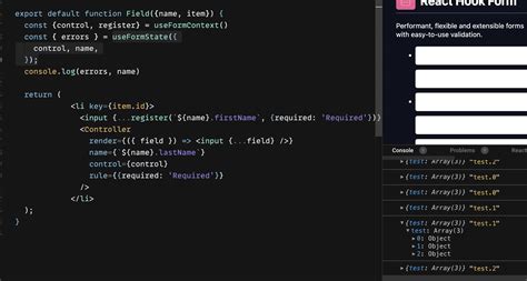 useformstate improvement · issue 8680 · react hook form react hook