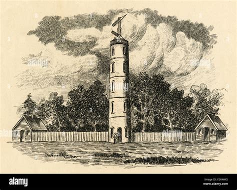 Antique Circa 1895 Engraving Semaphore Signal In 1776 A Semaphore