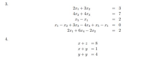 Solved Question 1 Write The Following Systems Of Linear