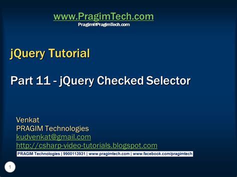 Sql Server Net And C Video Tutorial Jquery Checked Selector