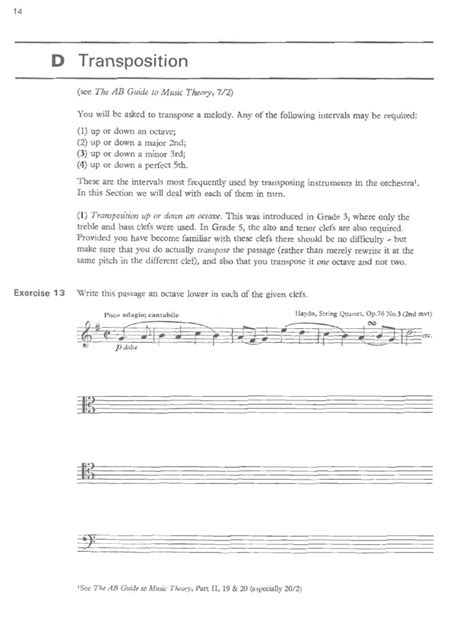 Transposition Grade 3 Practice Pdf