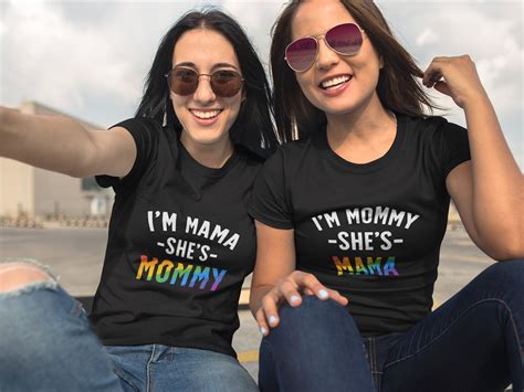 Im Mama Shes Mommy Im Mommy Shes Mama Matching Couples Shirt