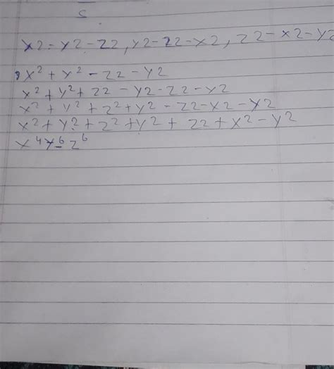 X2 Y2 Z2y2 Z2 X2z2 X2 Y2