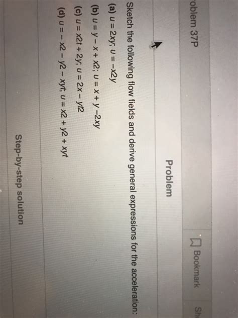 solved sketch the following flow fields and derive general