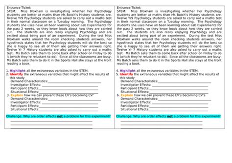 Edexcel Psychology 9 1 Gcse New Spec Unit 1 Lesson 2 Eliminating
