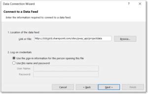 How To Connect Project Online With Excel Via OData Integent