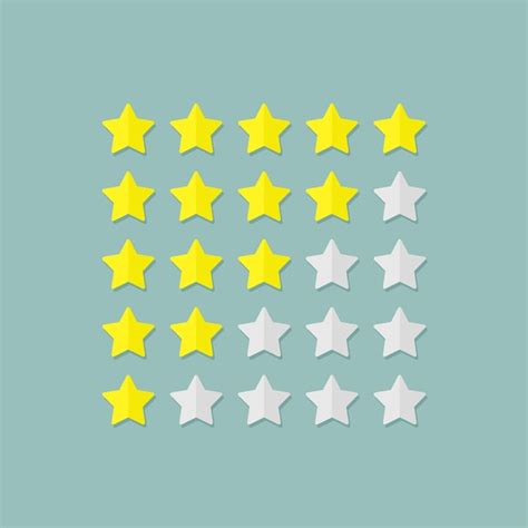 Premium Vector Rating Stars In Flat Style Design Element
